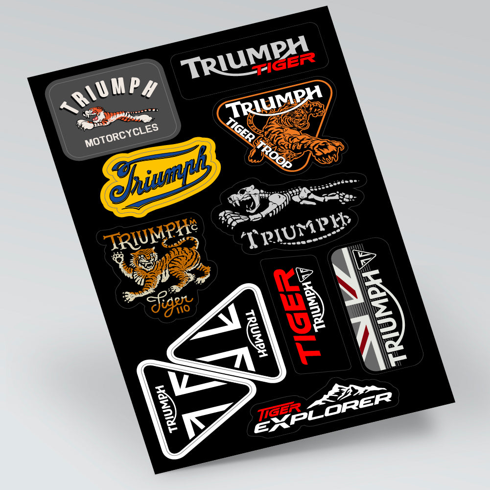 TRIUMPH Tiger sticker pack – Dress 2 Drive